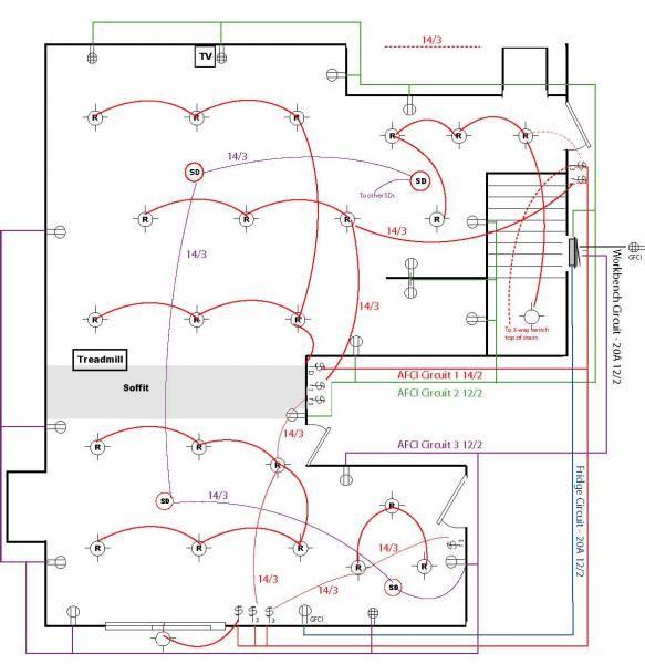 how to draw lights in a floor plan