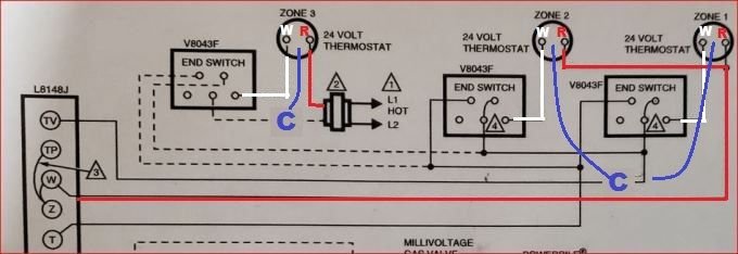 Adding C-Wire Aquastat L8148E w/3 Zones - DoItYourself.com Community Forums