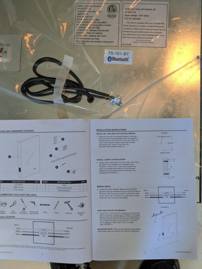 Wiring a mirror in to existing light? - DoItYourself.com Community Forums