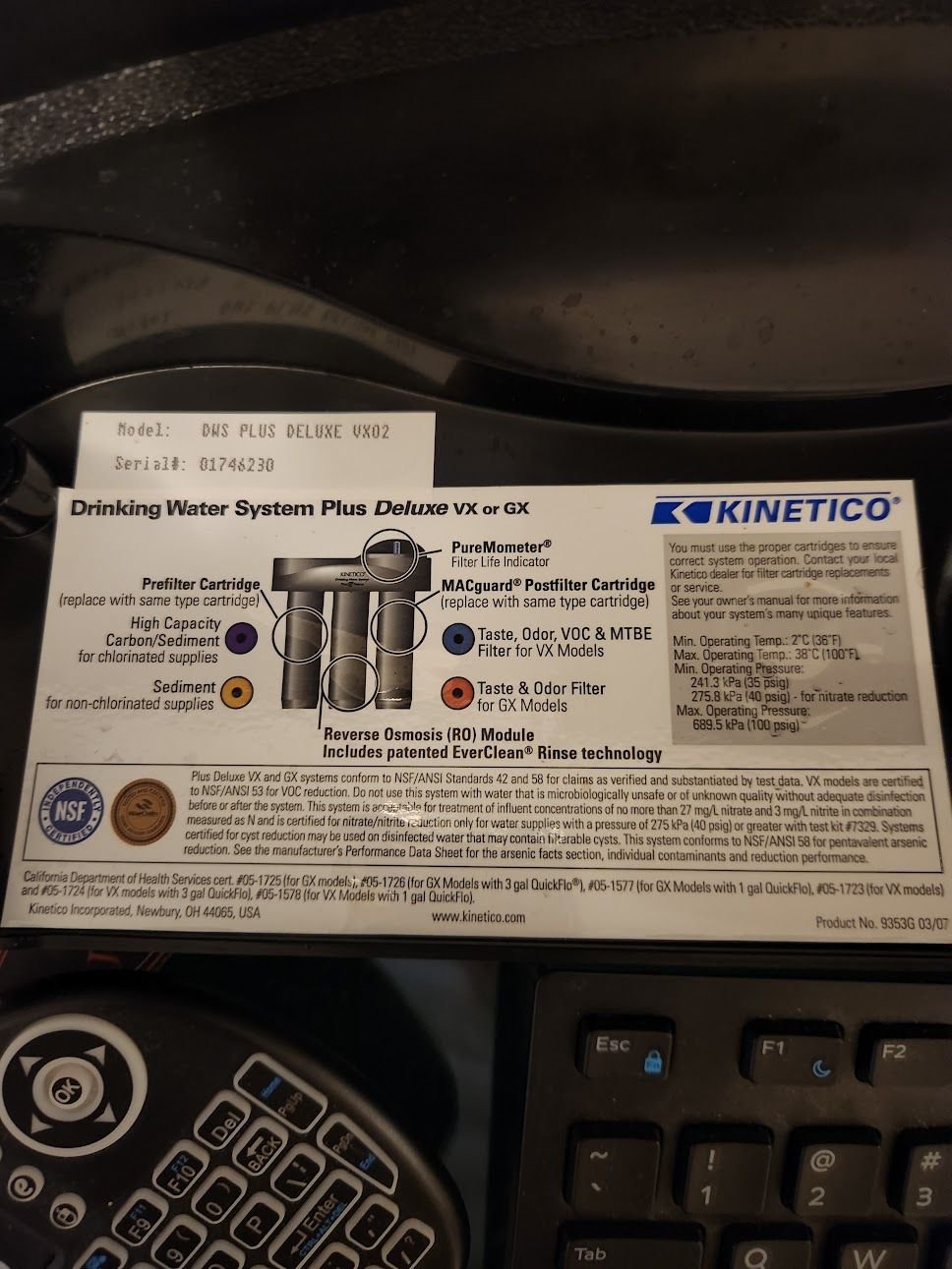 Discontinued Kinetico System need new RO Membrane - DoItYourself.com Community Forums