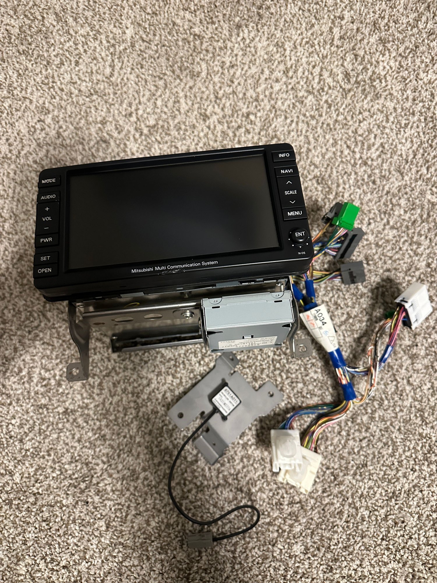 Mitsubishi Lancer Evolution X Navigation GPS Player Receiver Screen ...