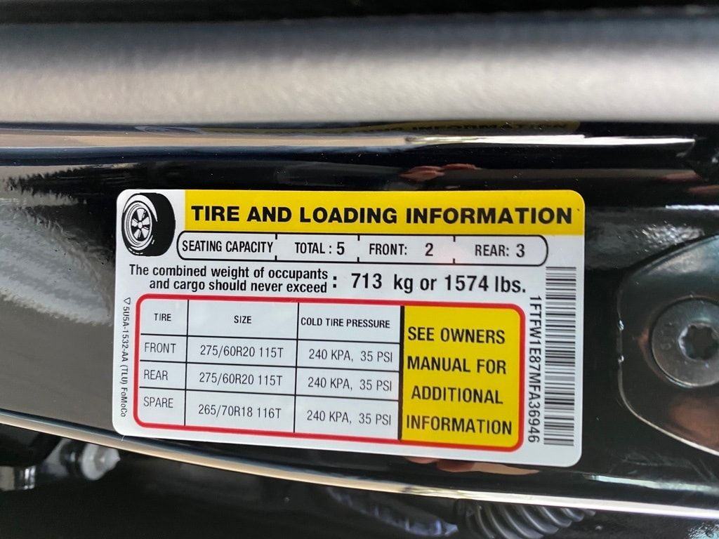 Photos of 2021 Lariat Payload Stickers! - Page 3 - Ford F150 Forum ...