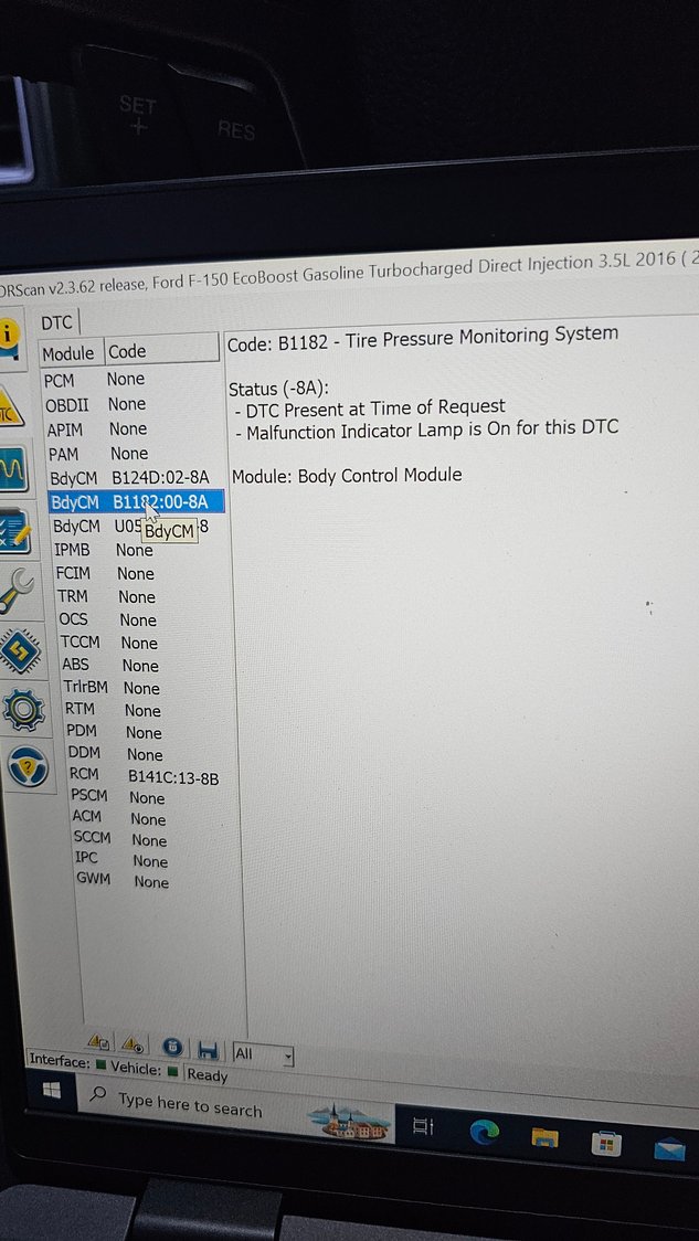 Invalid data received from radio transeiver module :BCM code U0559 ...