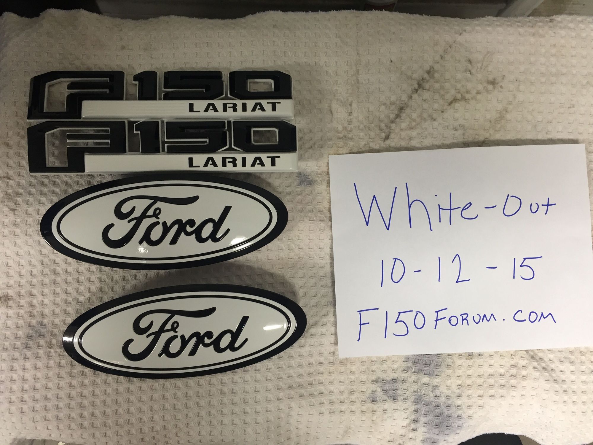 Shipping: Custom Painted Black/White ovals/emblems - Ford F150 Forum ...
