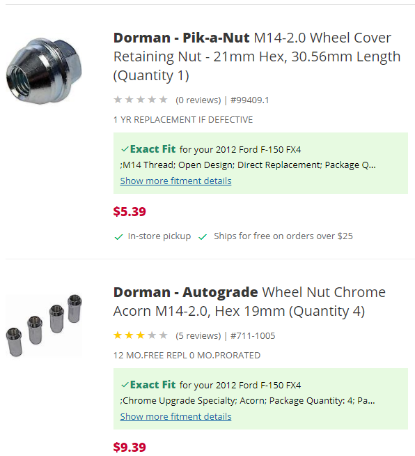 Lug nut replacement size - Ford F150 Forum - Community of Ford Truck Fans