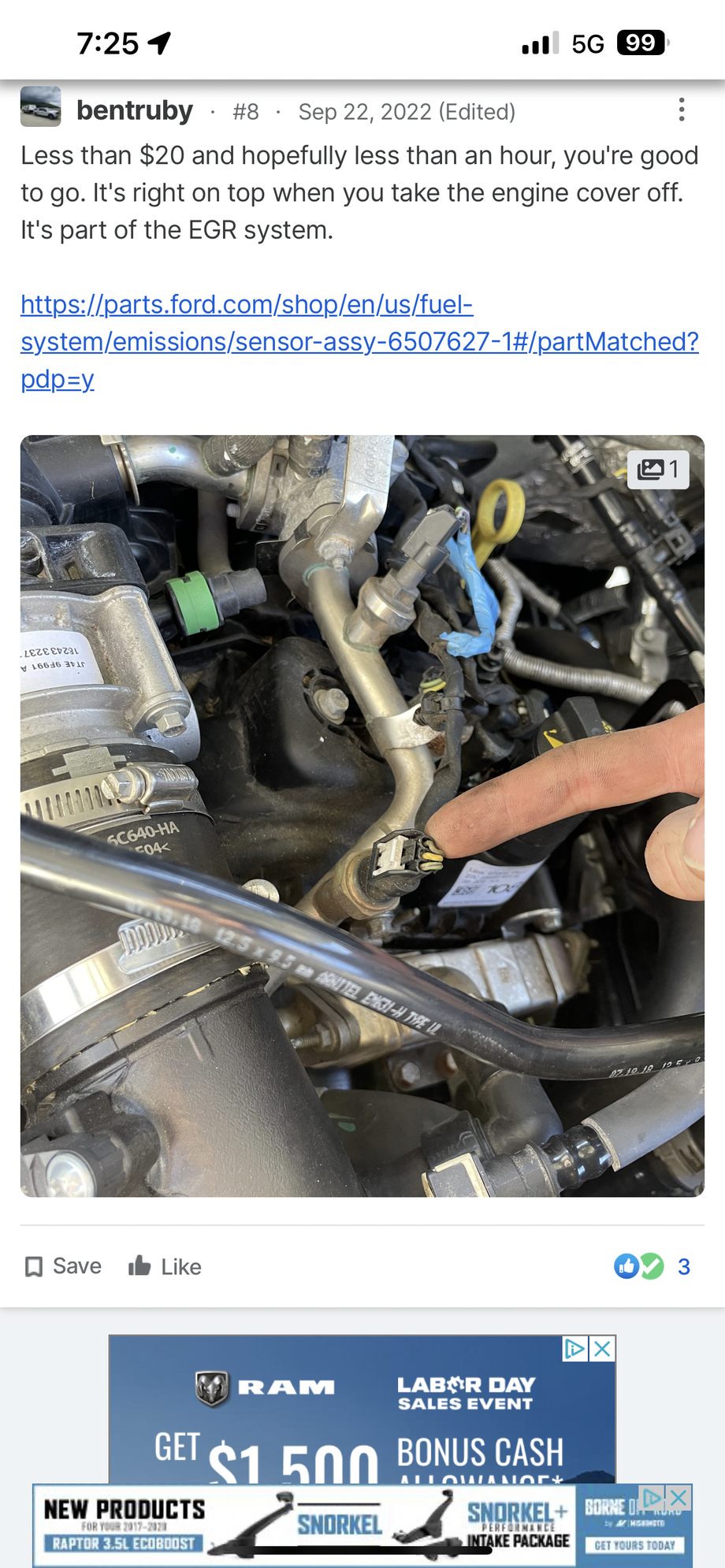 Code P0471 - Exhaust pressure sensor - Page 3 - Ford F150 Forum ...
