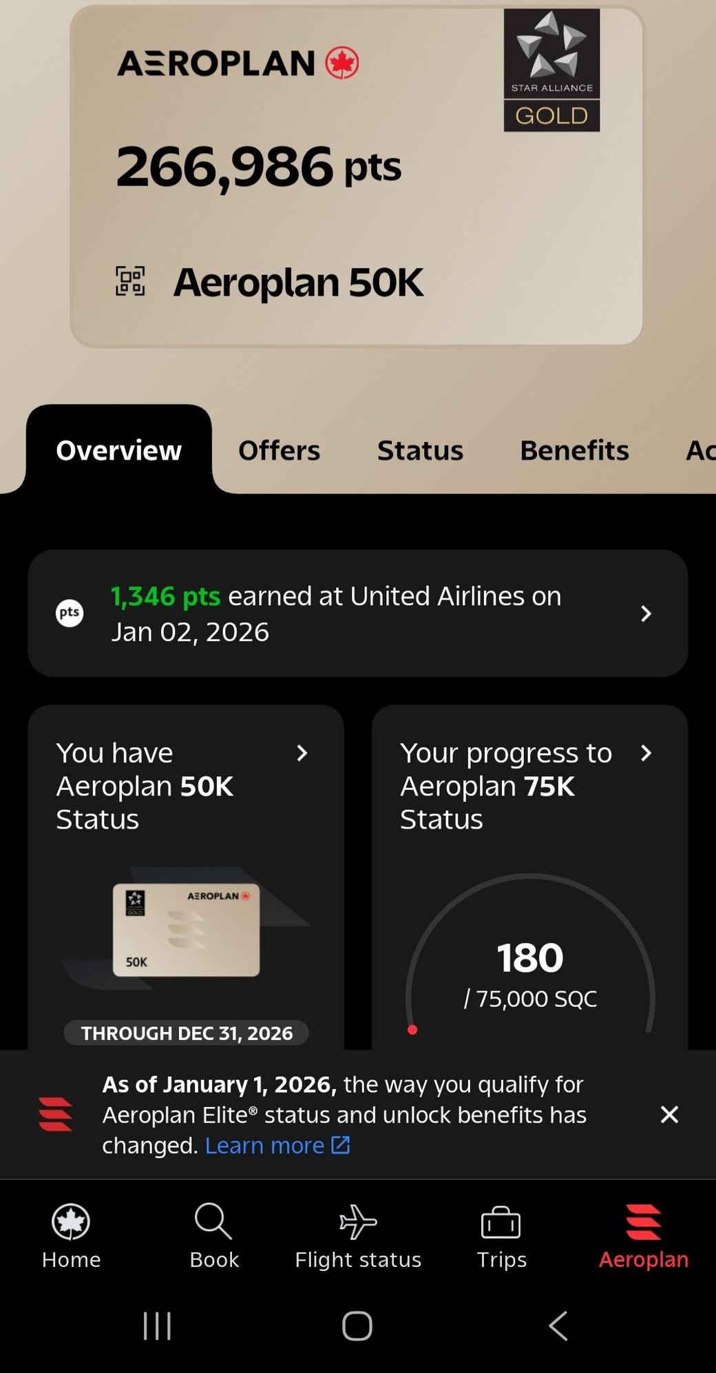 [UPDATE 22/10] 2026 Aeroplan Elite status qualifying & Aeroplan earning ...