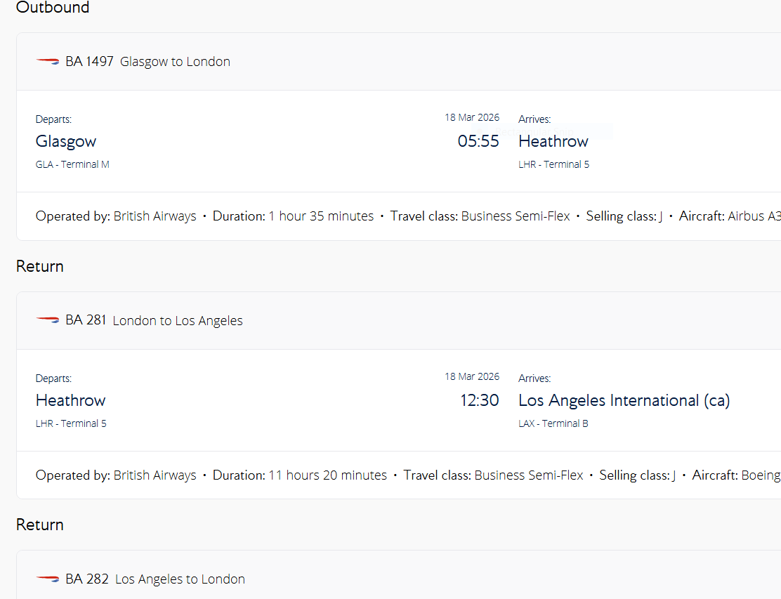Rebooked connecting outbound flight booked as return - FlyerTalk Forums