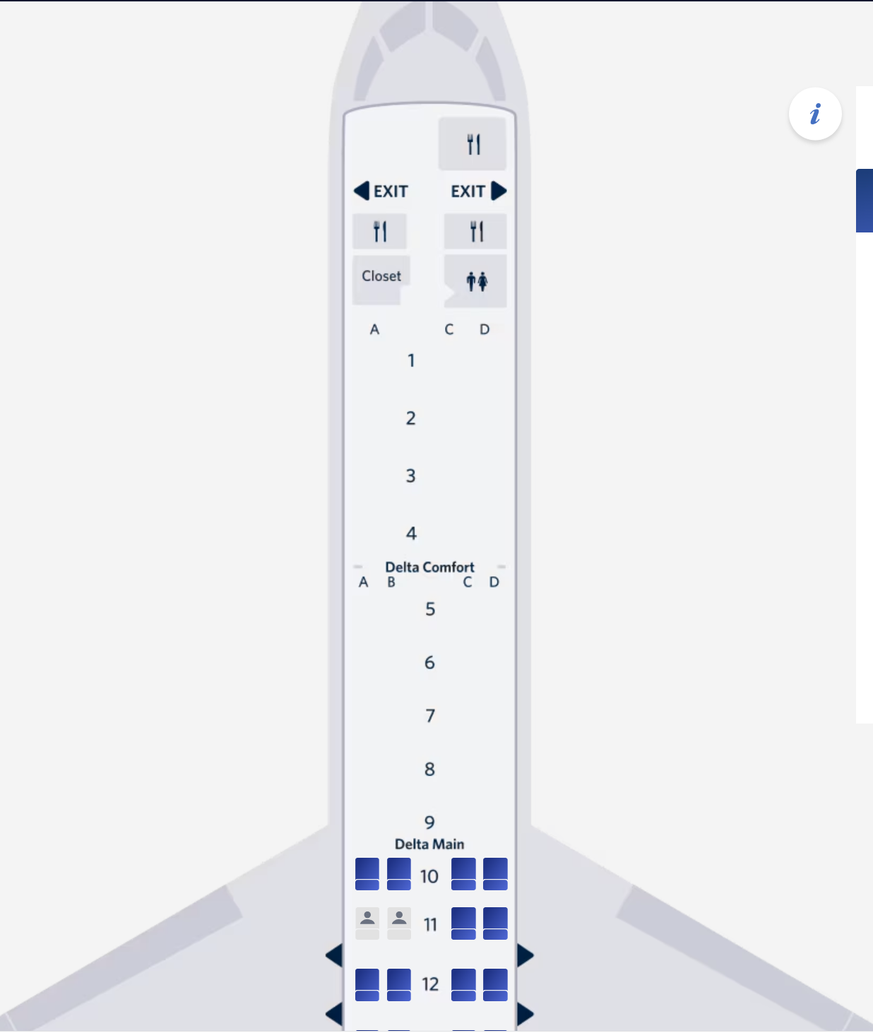 Economy-only CRJ700 seat map (Endeavor) - FlyerTalk Forums