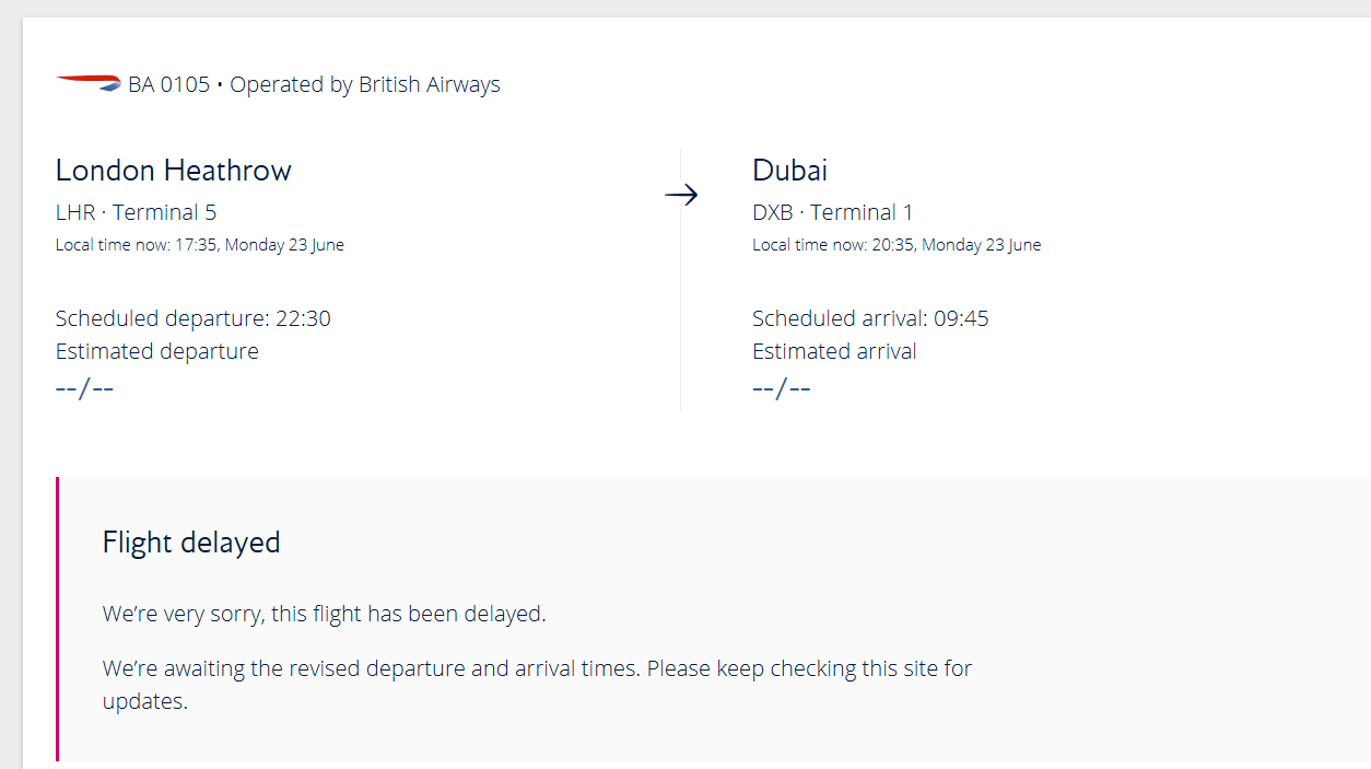 Middle East conflict: BA Suspended Flights & Travel Waivers DXB/DOH/BAH/TLV/AMM - Page 6 ...