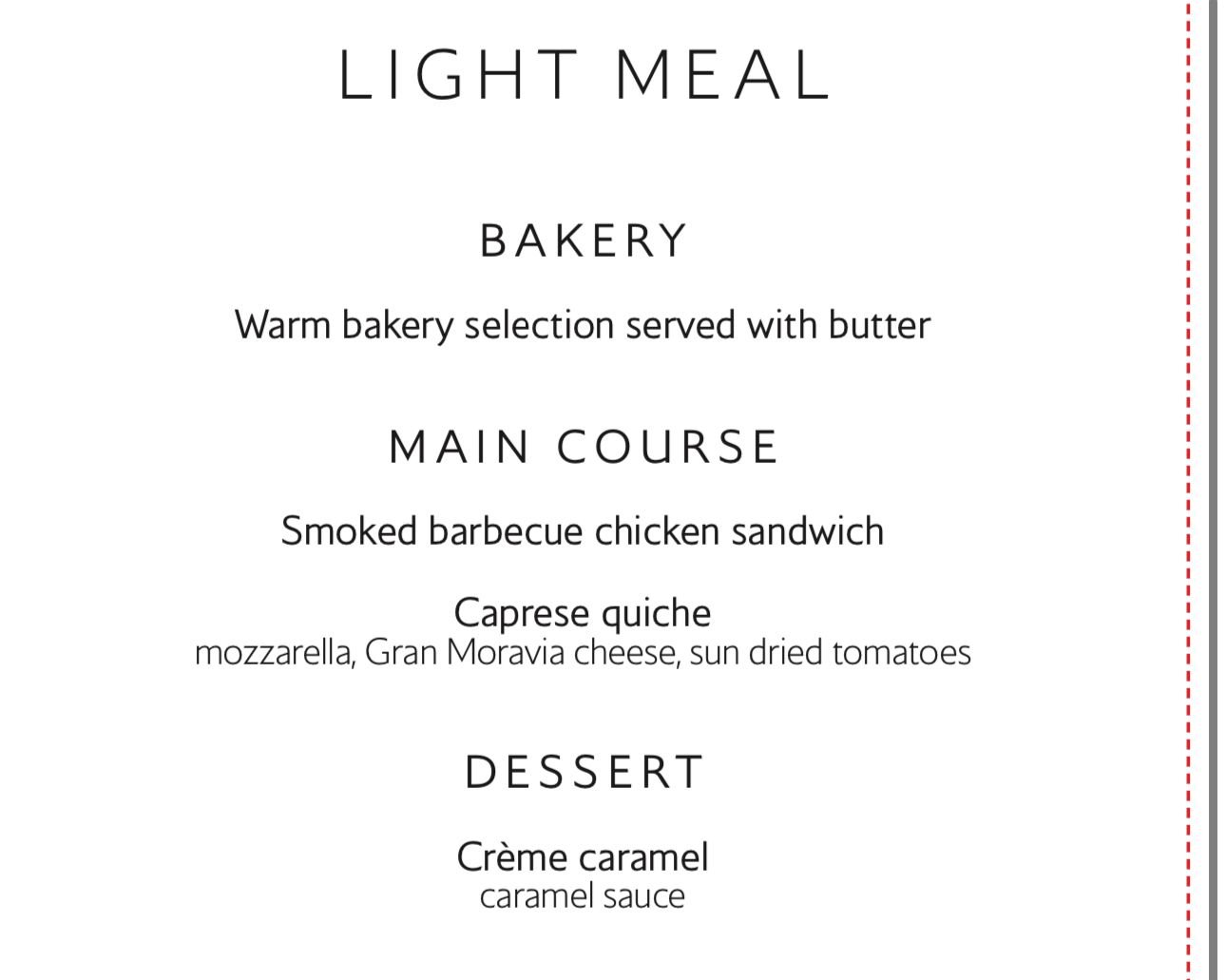 Club World dining - restoration of full menu - 28 October 2022 - Page ...