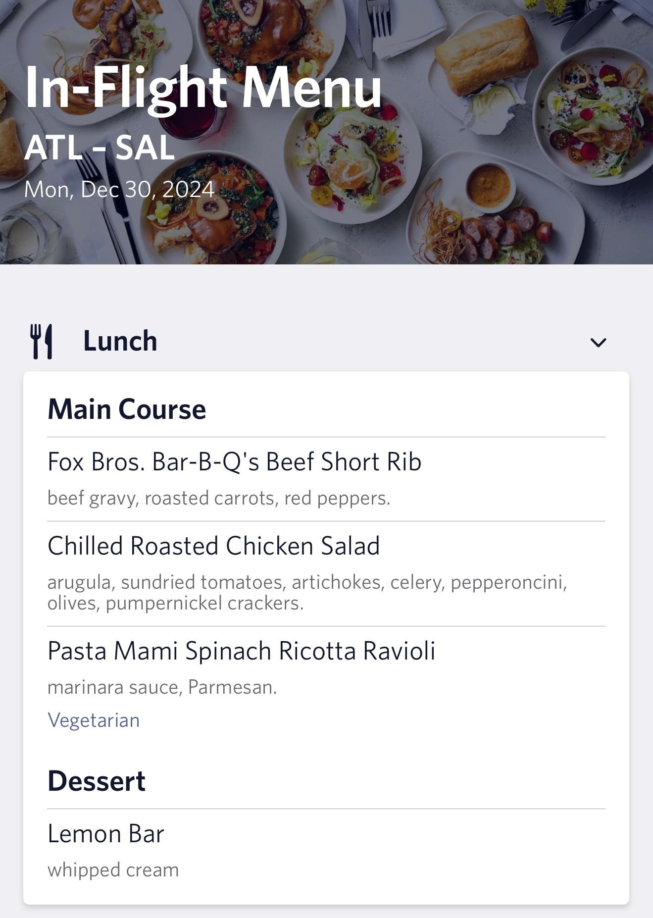Delta In-Flight Meal/Food Service: The Definitive Thread — 2024 Edition ...