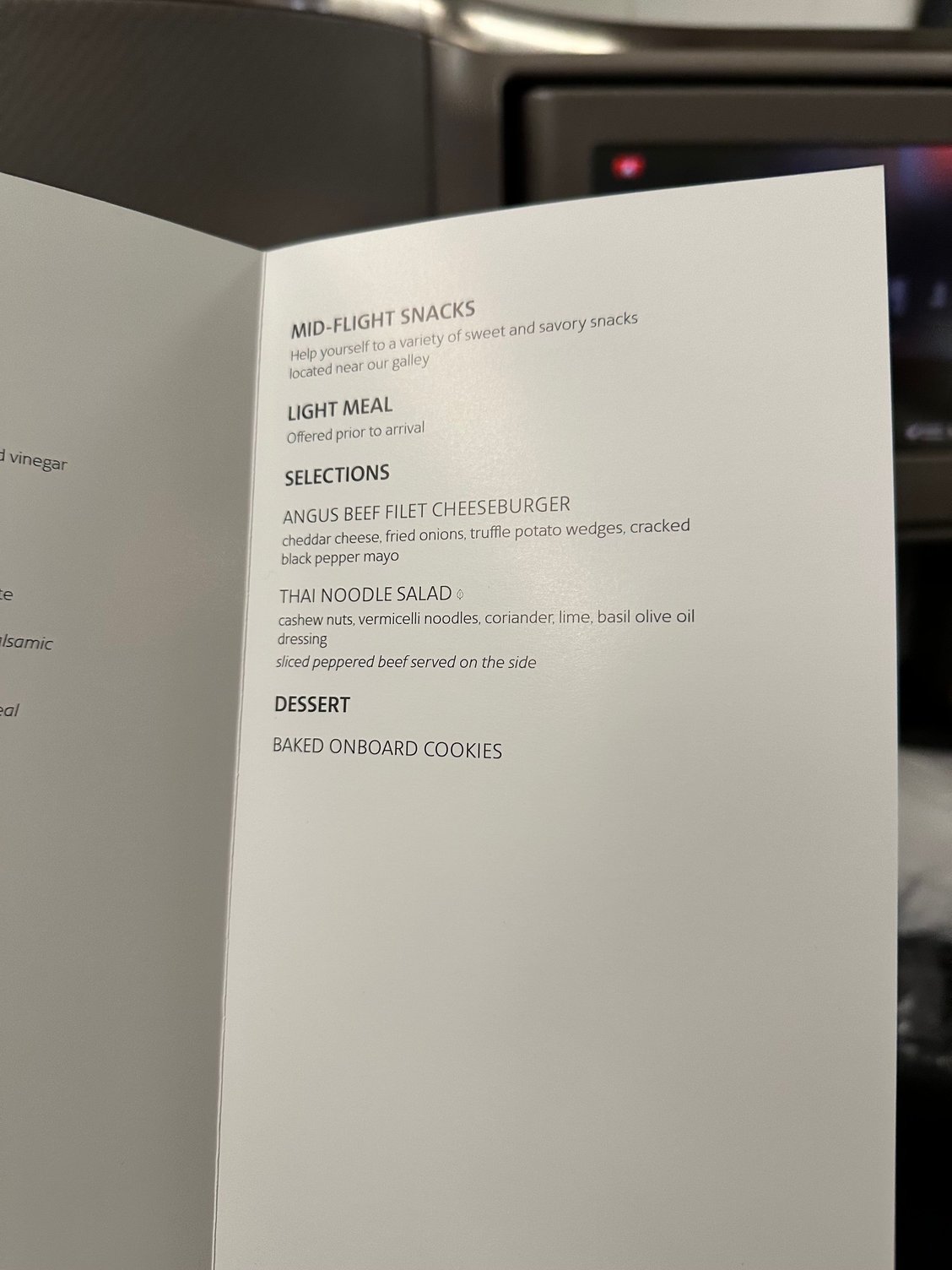 2023 AA International Meal / Meals - menu / photos / etc. (master ...