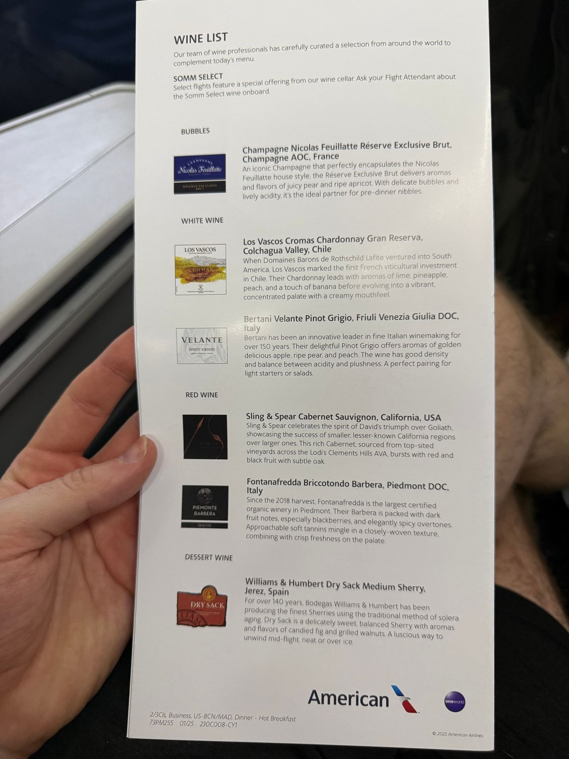 2025 AA International Meal / Meals - menu / photos / etc. (master ...