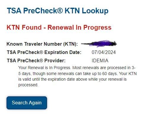 TSA PreCheck Applications/Renewals Information, Experiences and ...