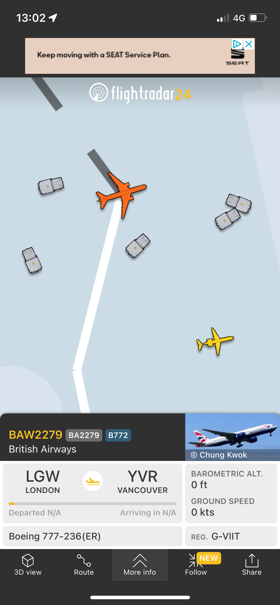 28 Jun : BA2279 LGW-YVR B772 G-VIIT stuck on the runway after rejected ...