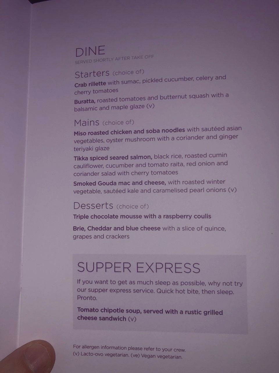 Virgin Atlantic LAX/LHR 2nd meal - FlyerTalk Forums