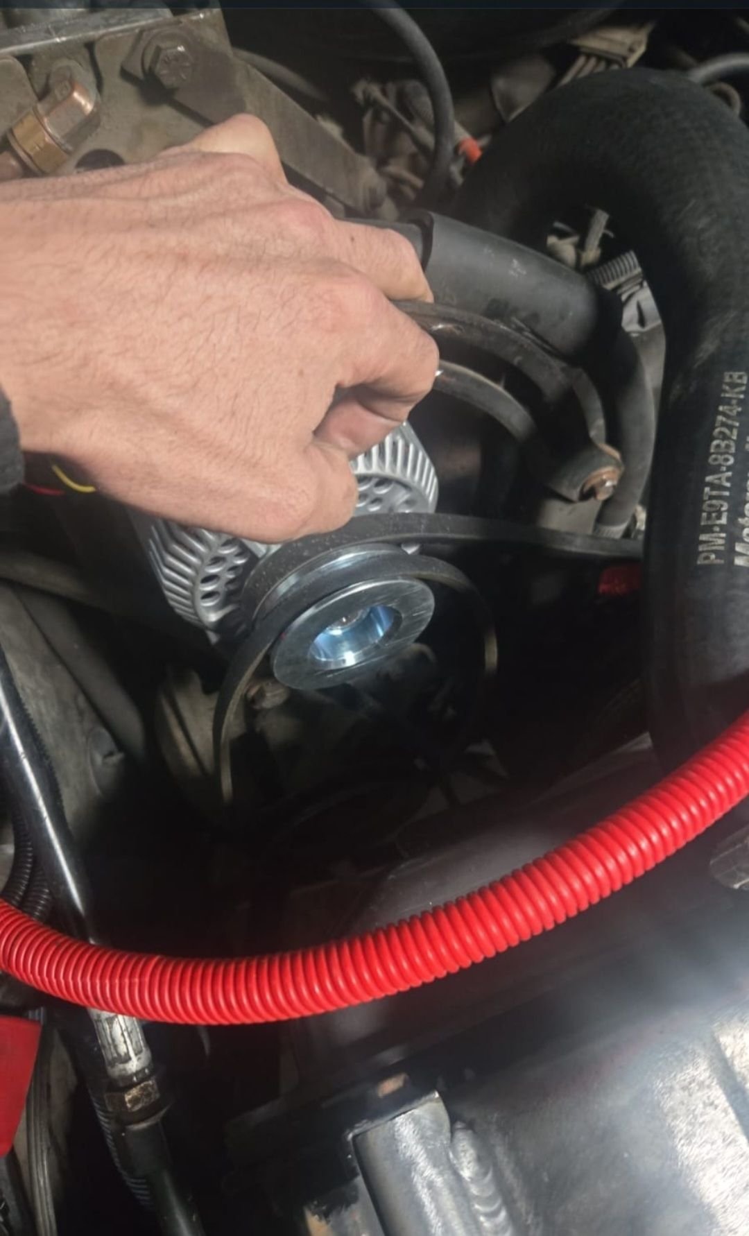 3g alternator upgrade - dual pulley belt loose - Ford Truck Enthusiasts ...
