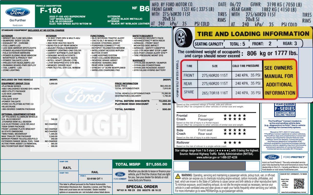 Threads with High Trim Payload Stickers - Ford Truck Enthusiasts Forums