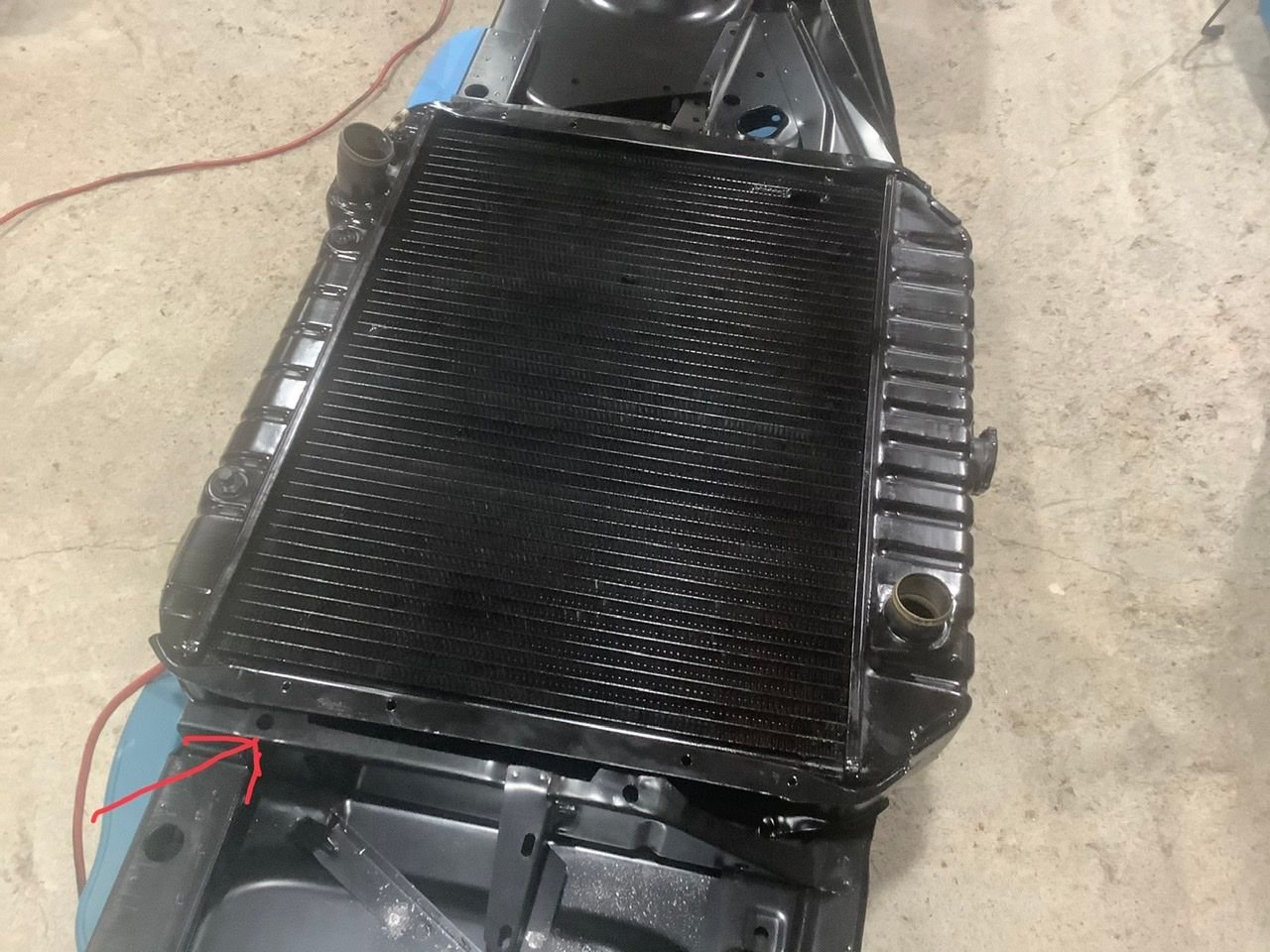 Modifying reproduction radiator core support to fit 66 2WD F100 - Ford ...