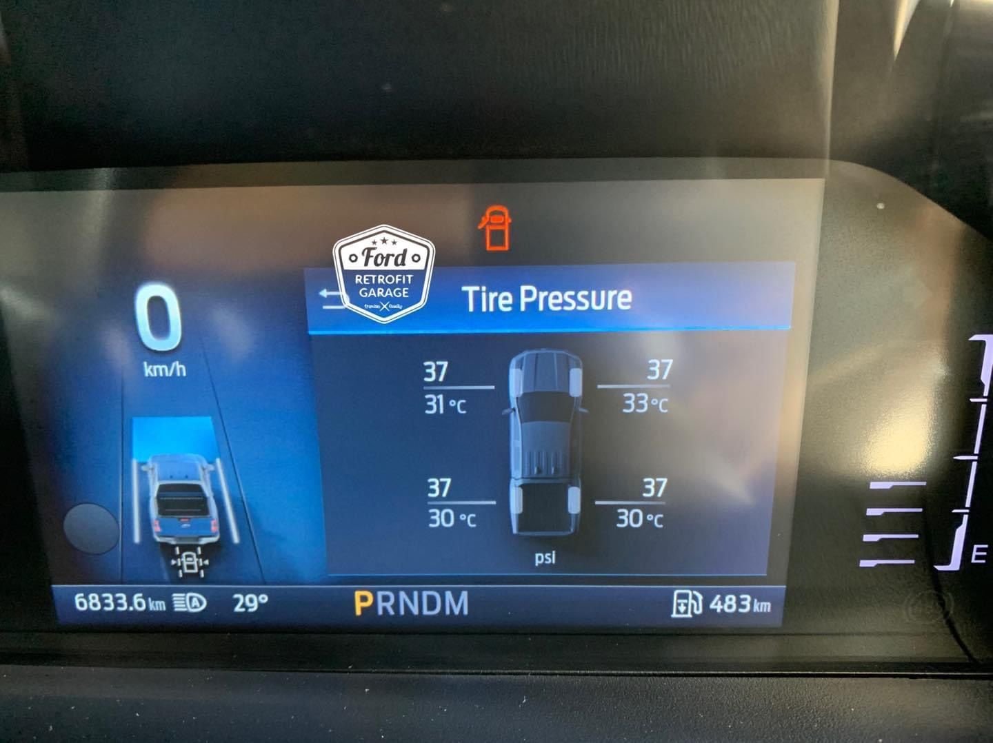 display tire pressure temperature on main screen - Ford Truck ...