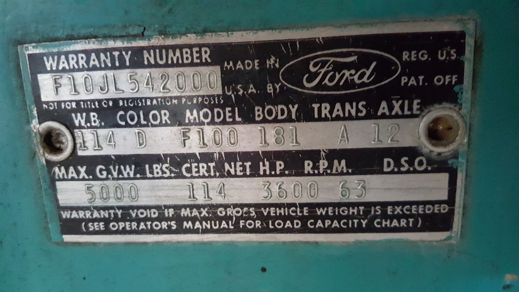 1964 f100 Color Identification - Ford Truck Enthusiasts Forums