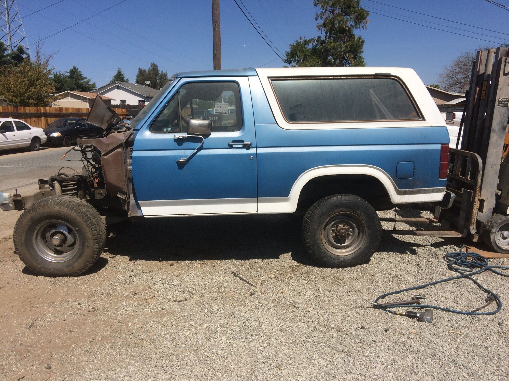 86 bronco frame, minus rearend free, in california - Ford Truck ...