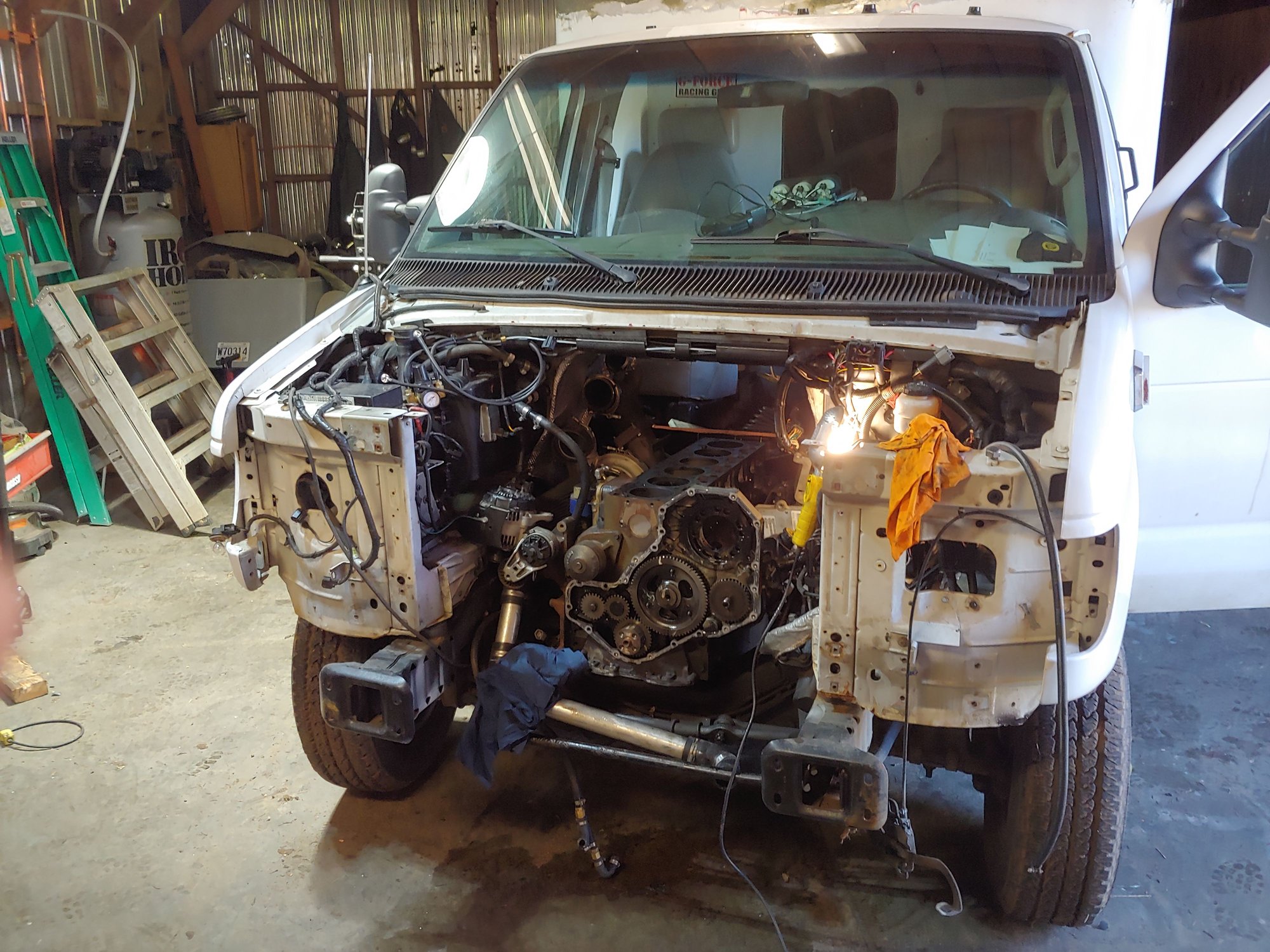 Econoline Cummins swap compound turbo zf6 manual conversion - Ford ...