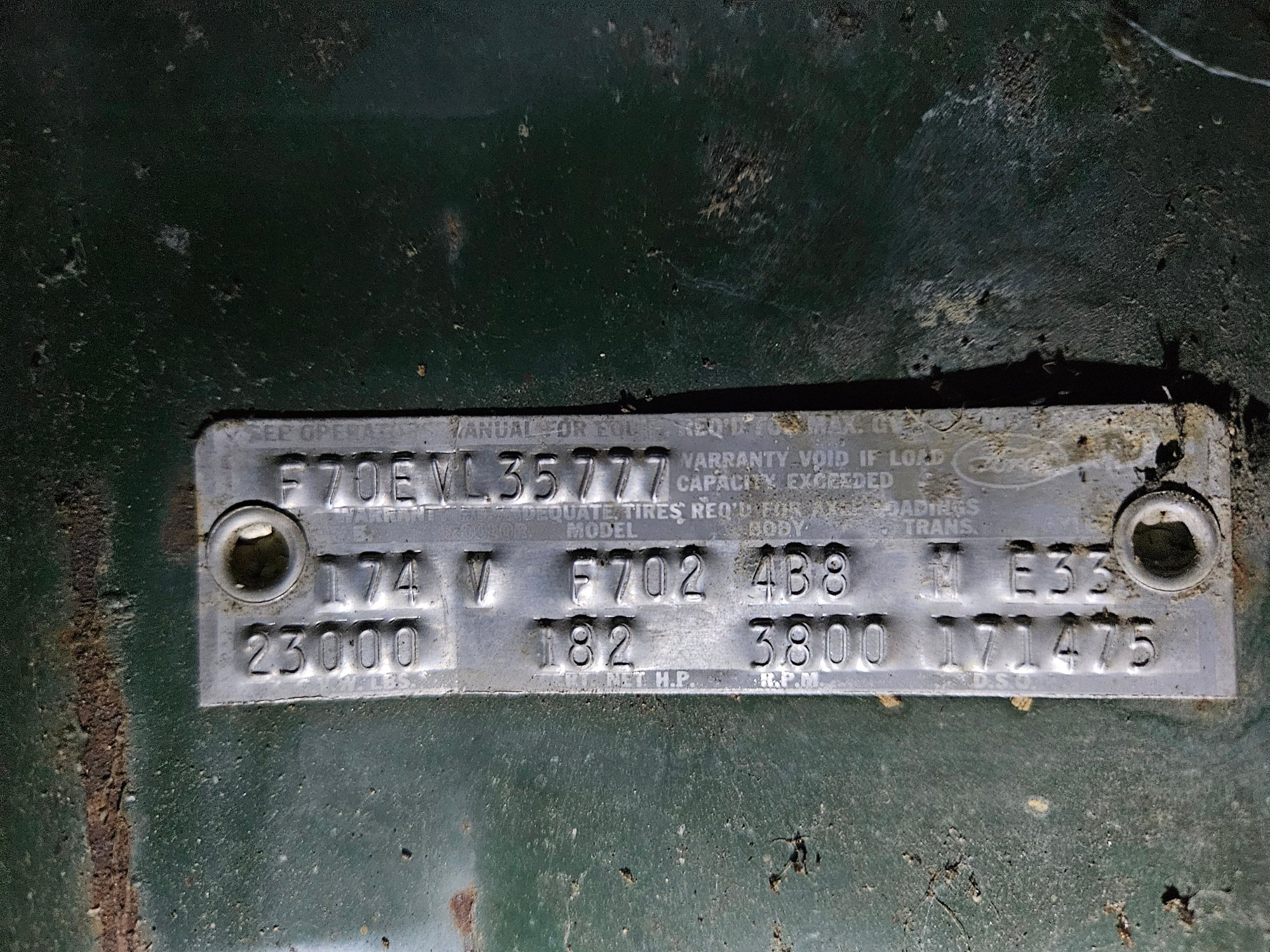 1971 F700 Vin Decode - Ford Truck Enthusiasts Forums