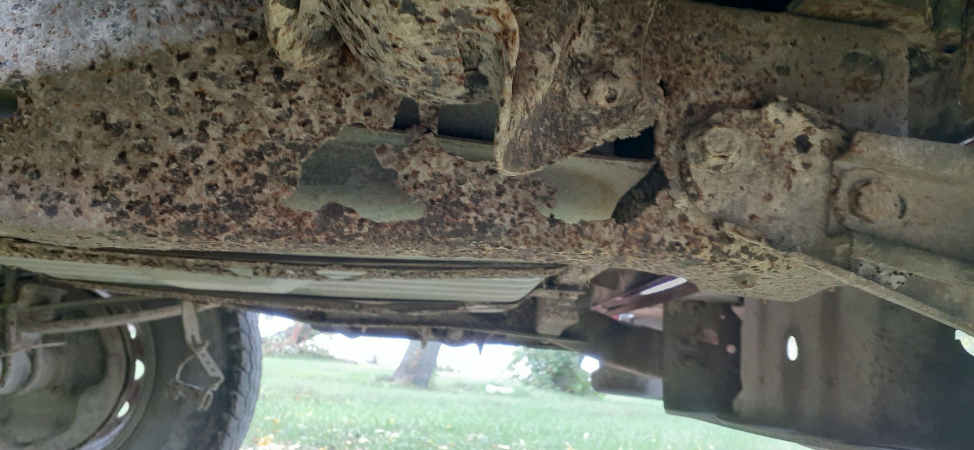 Rust hole in Frame and broken spring bracket. - Ford Truck Enthusiasts ...