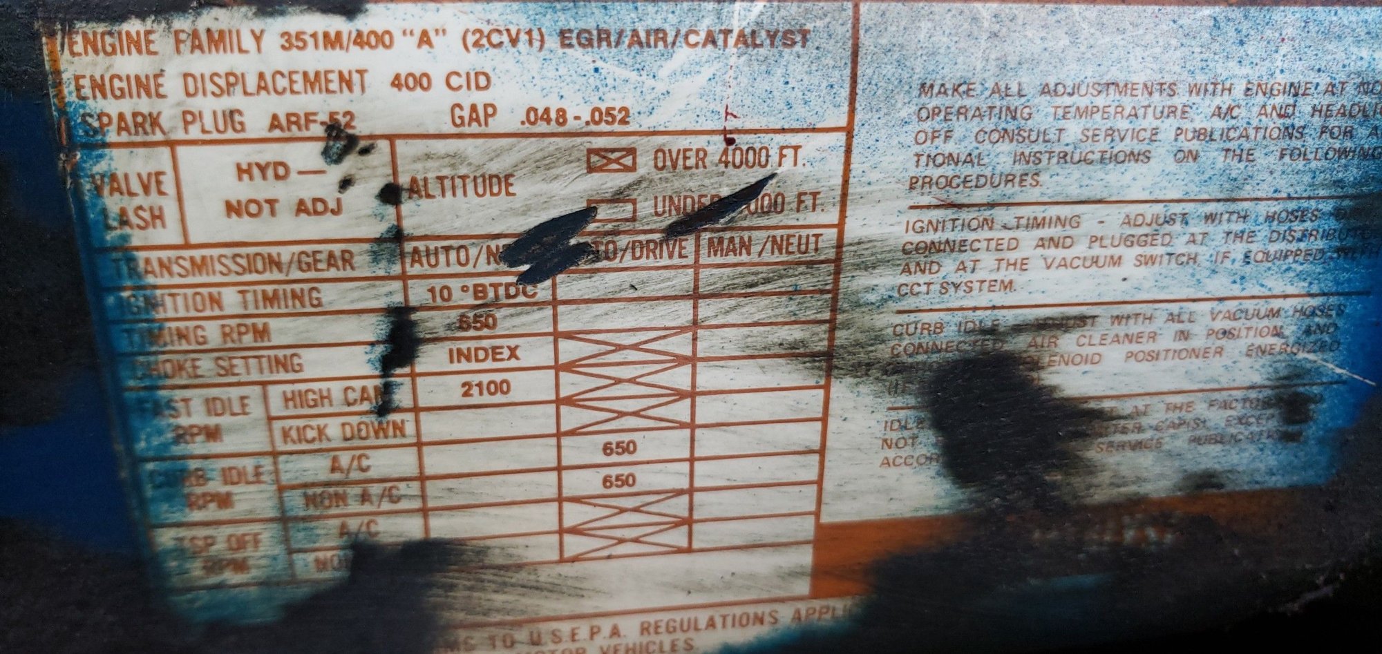 Identify year and understand emission decal - Ford Truck Enthusiasts Forums