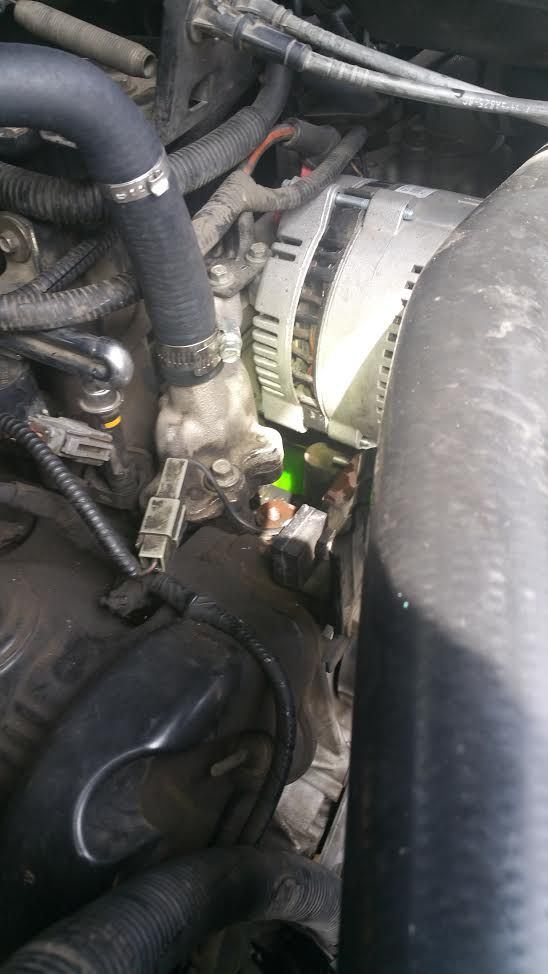 Coolant leak/ puddle towards the firewall. - Ford Truck Enthusiasts Forums