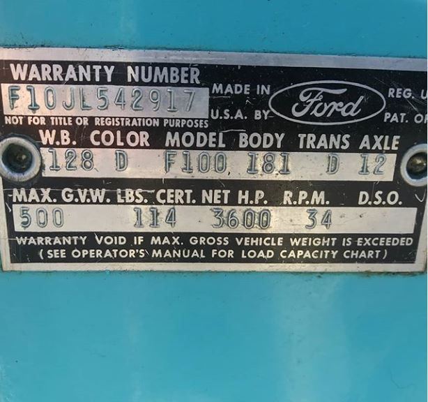 1964 F100 Paint Code Mystery???? - Ford Truck Enthusiasts Forums