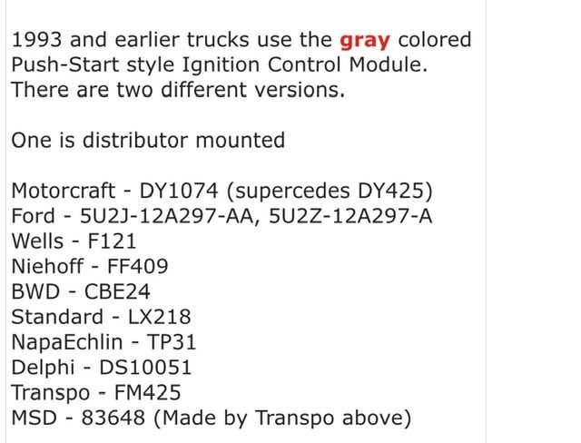 question reference icm and distributor on ford f150 5.0 1993 - Ford ...