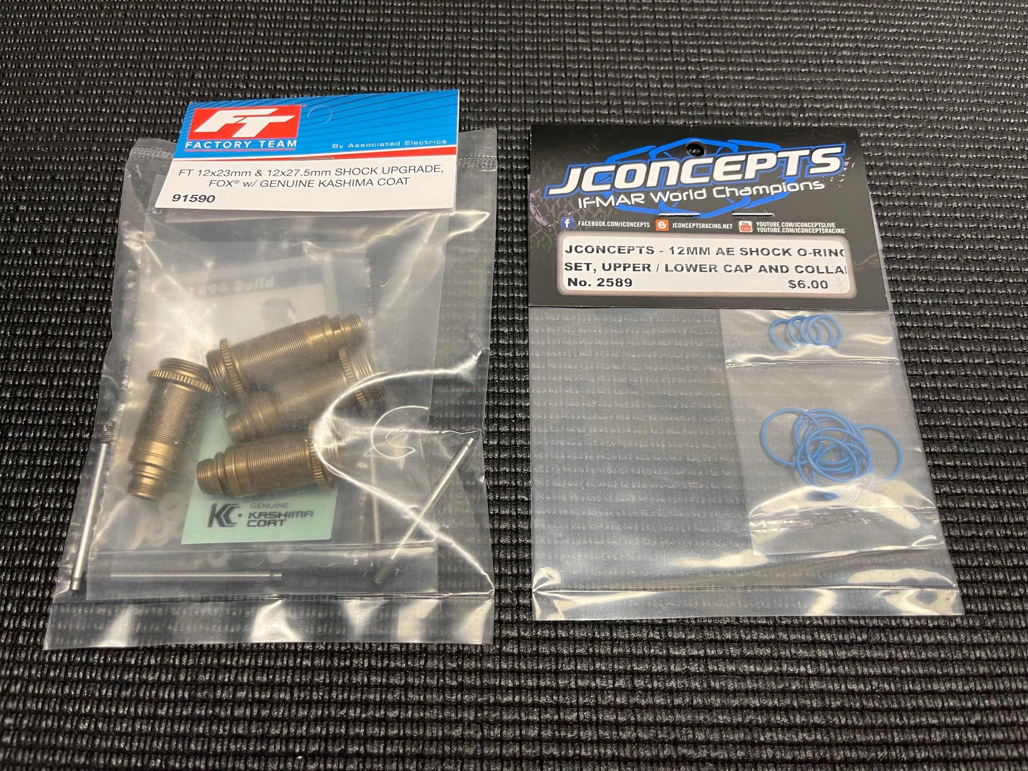 New Team Associated Factory Team FOX Kashima Coated V2 Shock Set (12x23 ...