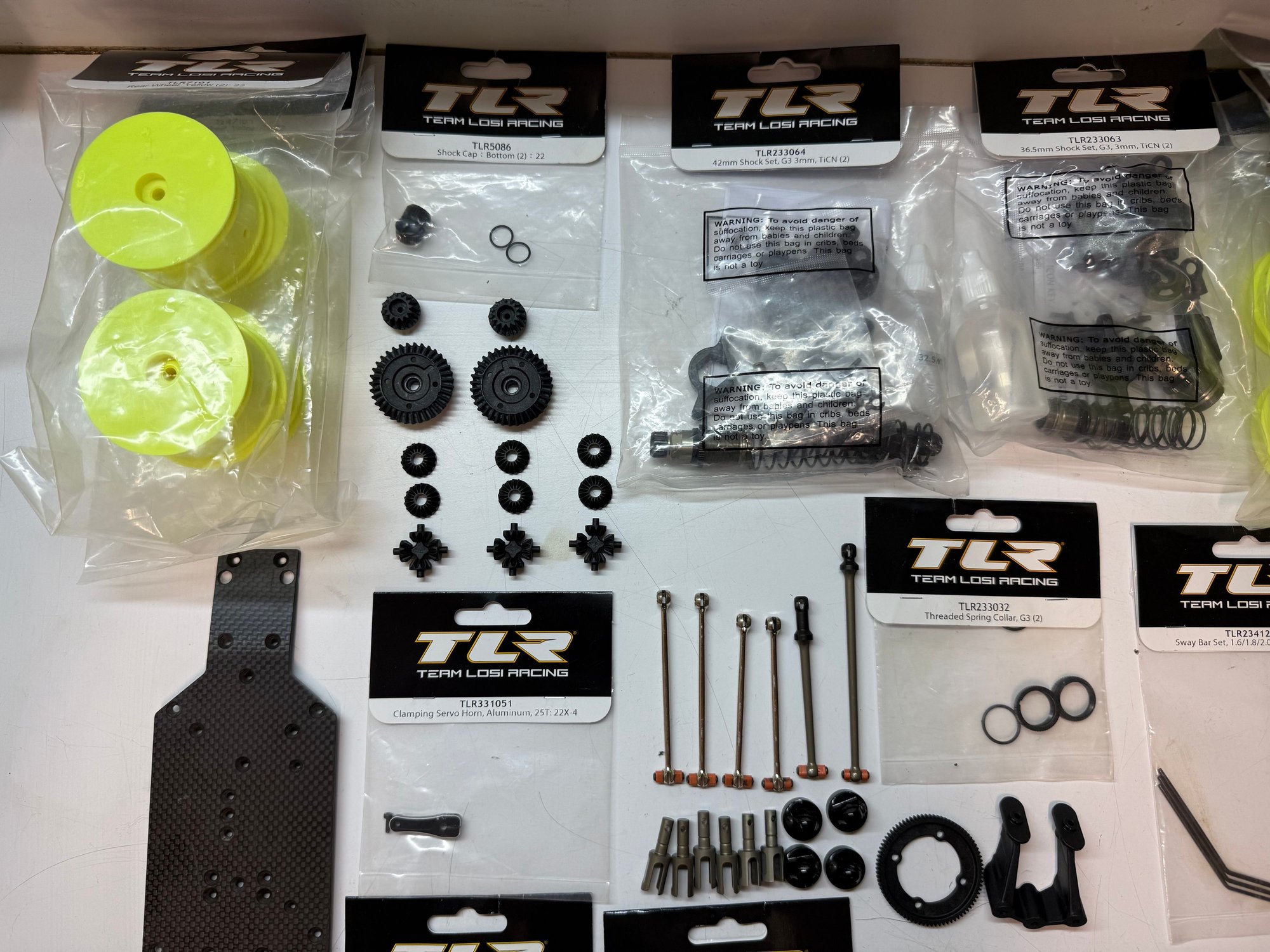 TLR 22x-4 Parts. 3mm Shocks, Carbon Chassis, Slipper, MOD Kit - R/C ...