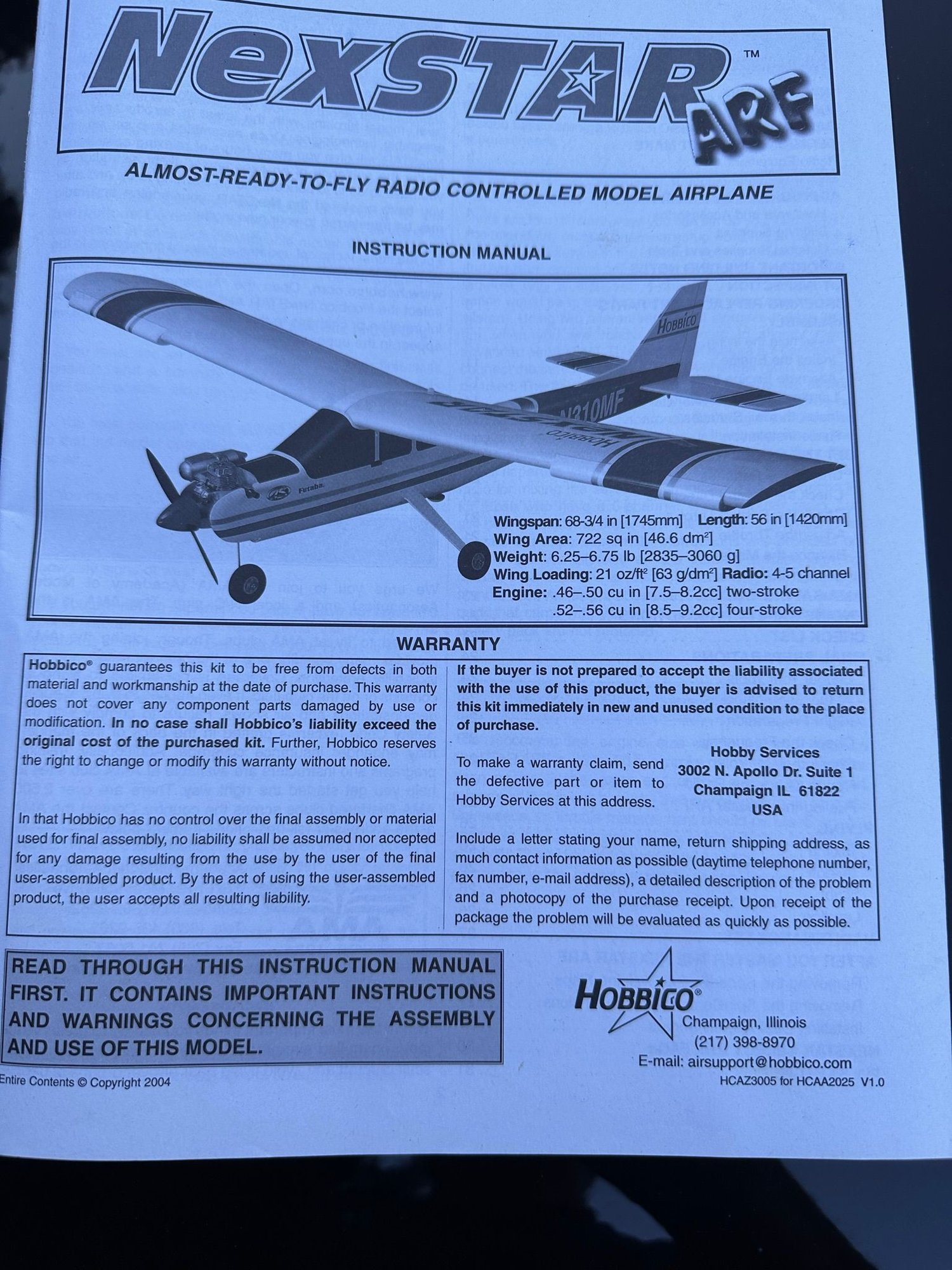 Hobbico Nexstar for Sale $250 Pick up only 10956 - RCU Forums