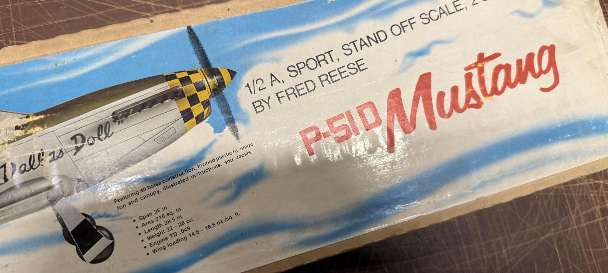 House of Balsa P-51D 36" Mustang Model Airplane Kit, NIB PLUS New ...