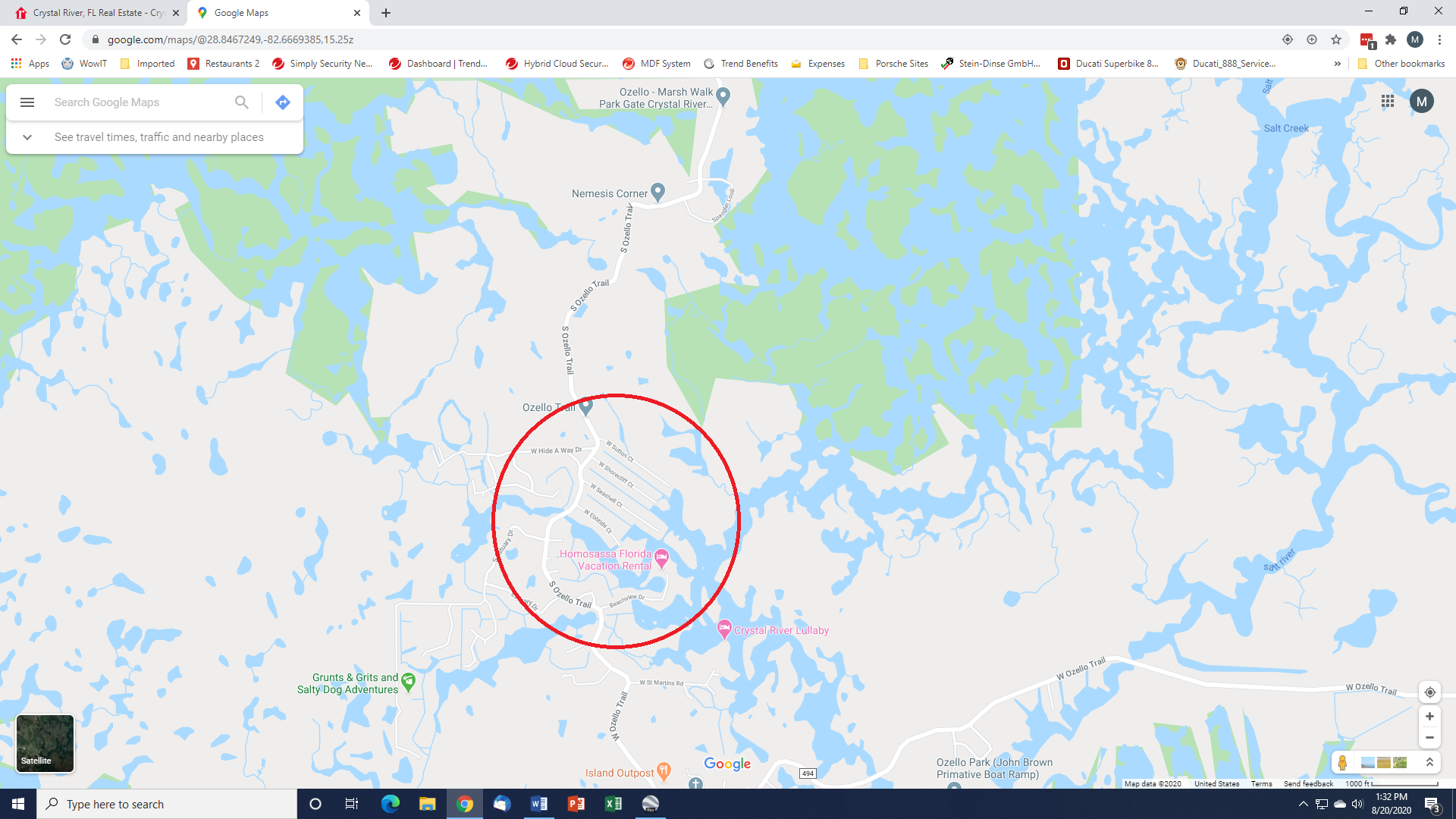 Crystal River Waterway Map