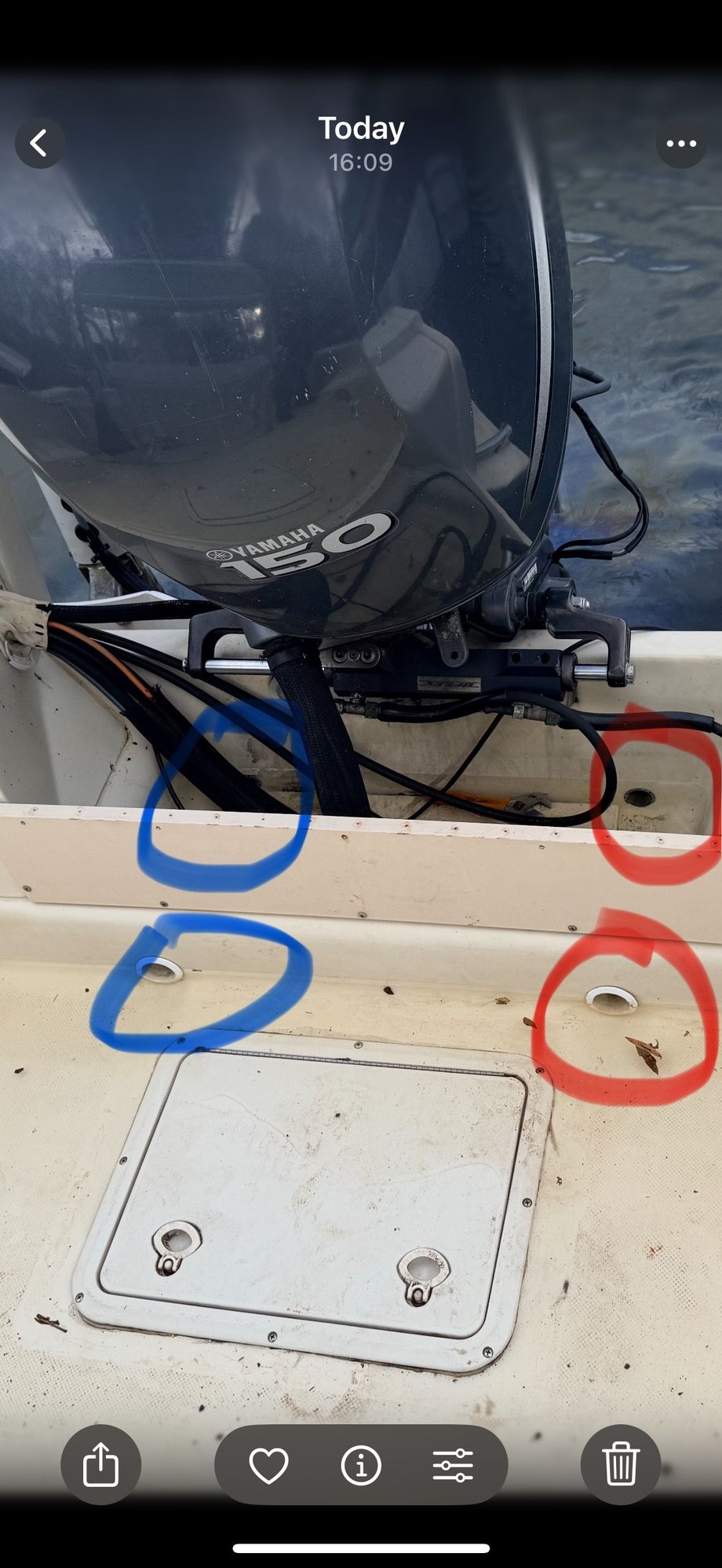 Water coming in where power pole is. How do I stop? - The Hull Truth ...