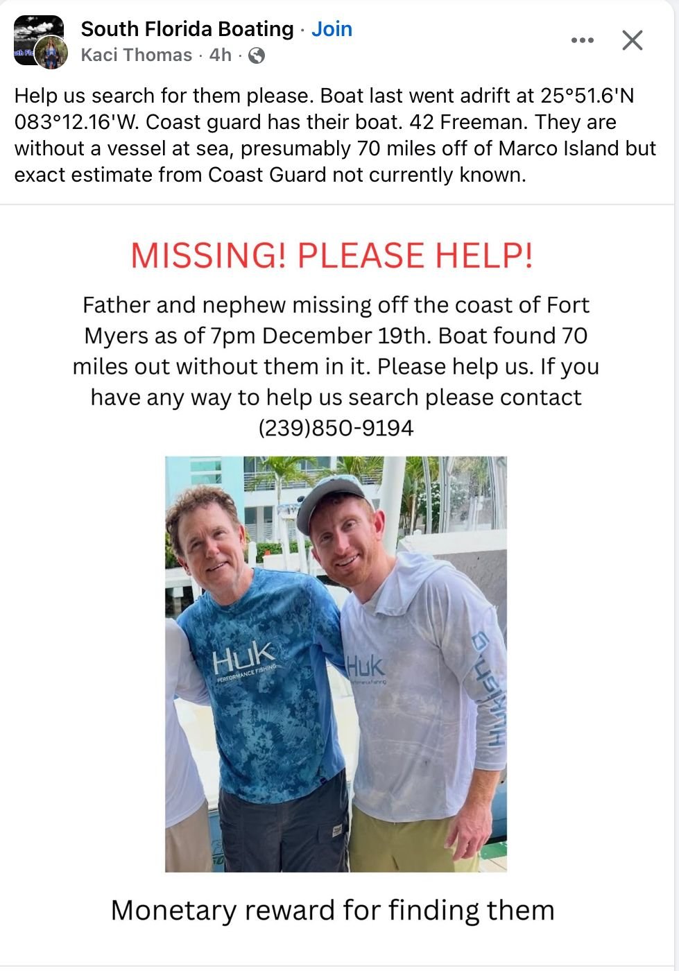 Missing Boaters West Coast - 42 Freeman - Page 18 - The Hull Truth ...